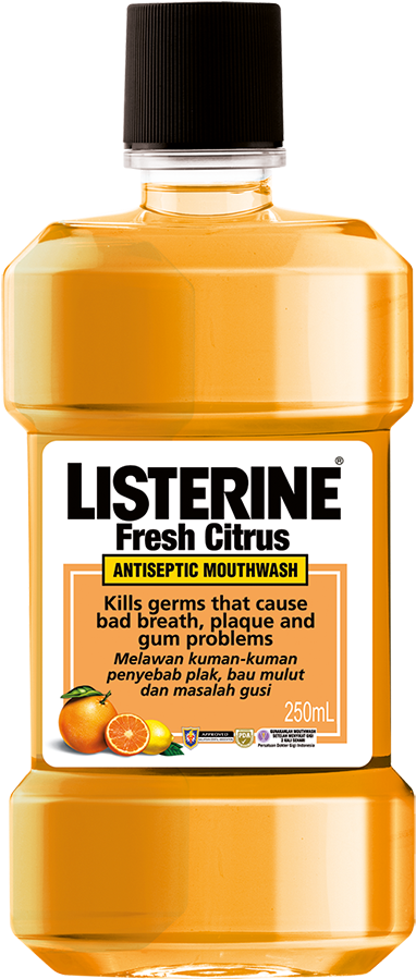 Download Listerine Fresh Citrus Mouthwash PNG Image with No Background ...