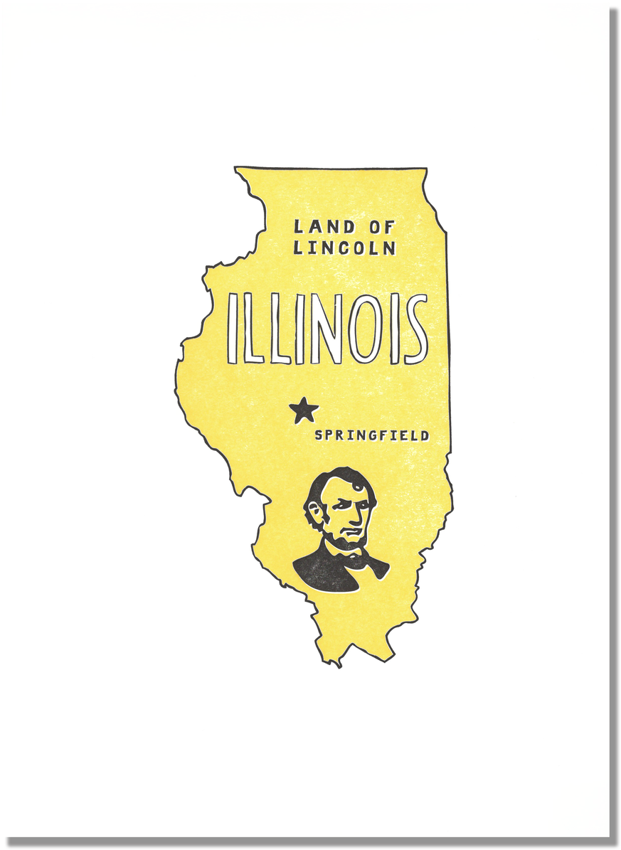 Download Illinois State Print - Poster PNG Image with No Background ...