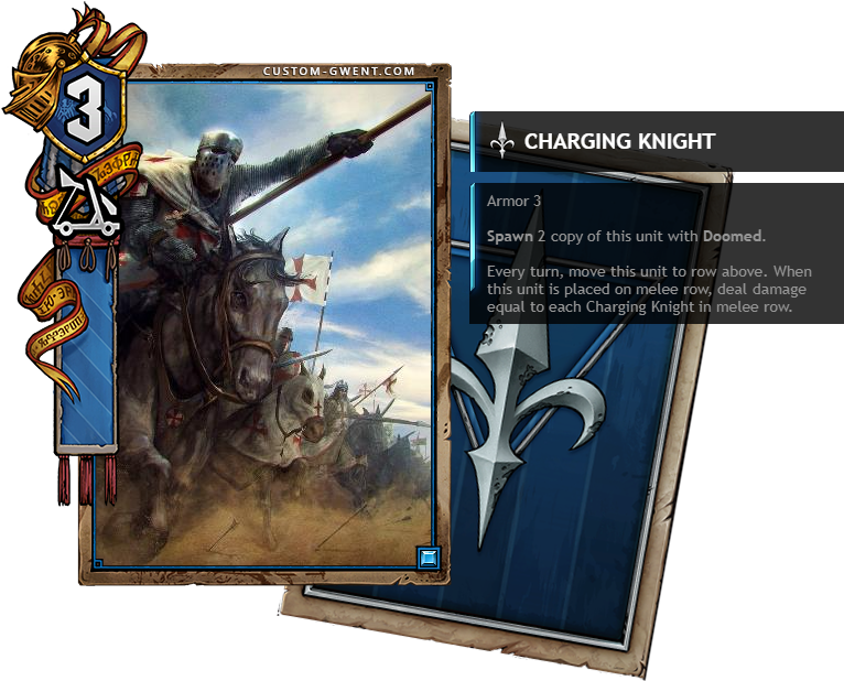 [new Card Idea] Charging Knight - Gwent Custom Cards - Free Transparent ...