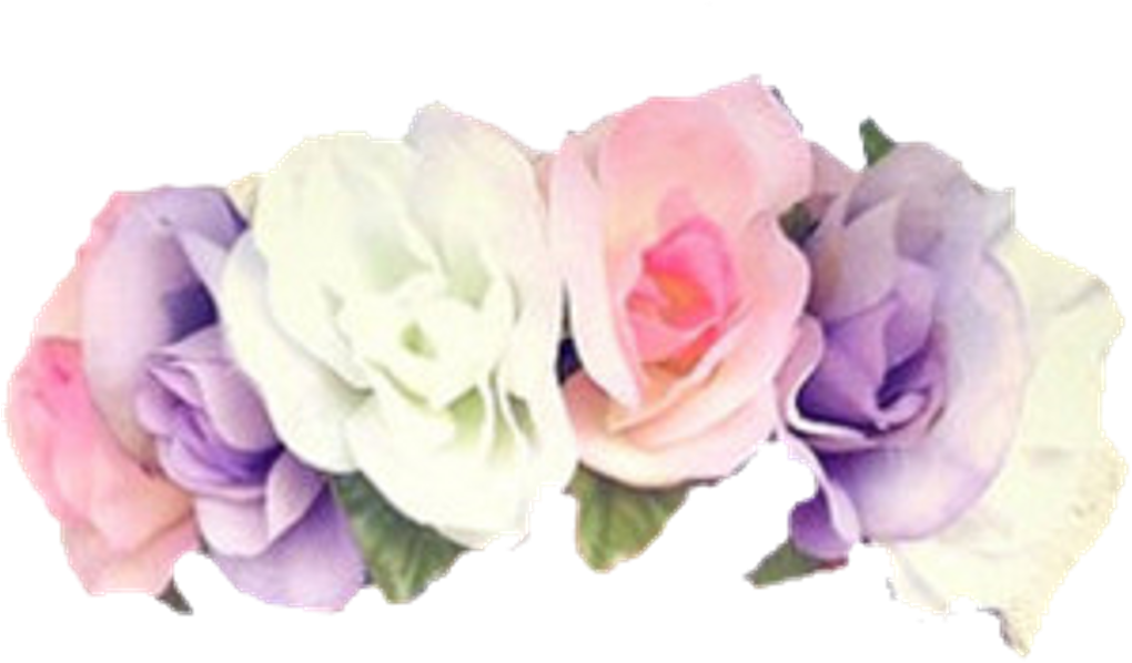 Flowers Flower Floral Crowns Crown Roses Rose - Transparent Cute Flower ...