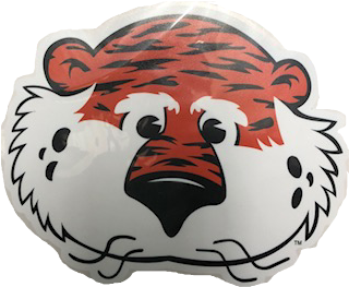 Aubie Mascot Face Decal - Aubie The Tiger - Free Transparent PNG ...