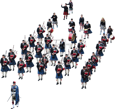 Download Marching Band In Kilts Two - Marching Band PNG Image with No ...
