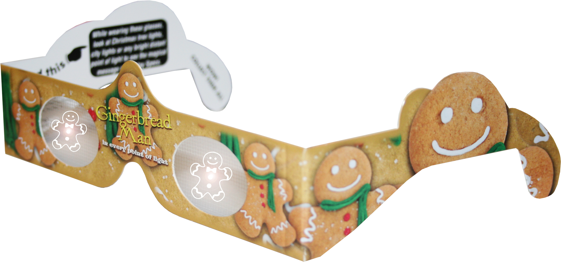 Download Gingerbread Man 3d Glasses - Gingerbread Glasses PNG Image ...