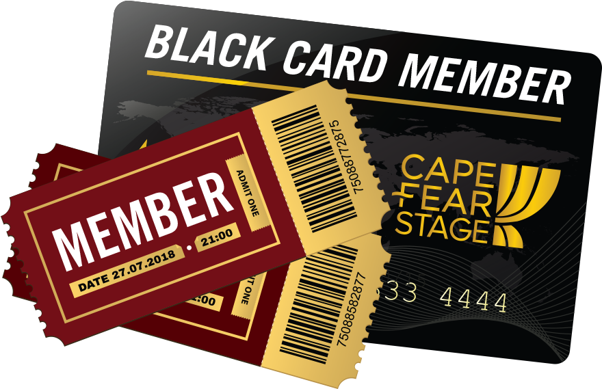 Download Black Card Members - Black And Gold Ticket PNG Image with No ...