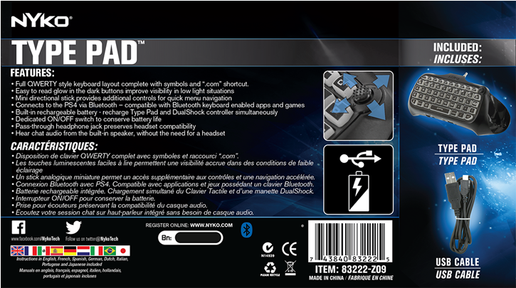 Download Type Pad For Playstation®4 - Nyko Ps4 Type Pad (ps4) PNG Image ...