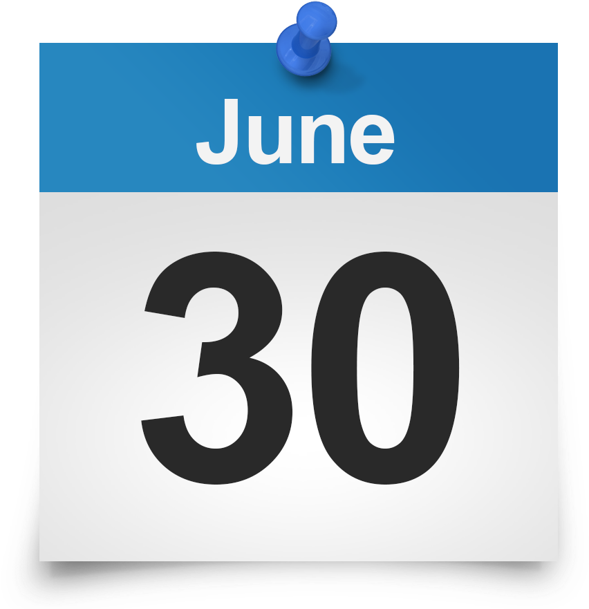 June 30 Calendar Icon Png - Free Transparent PNG Download - PNGkey