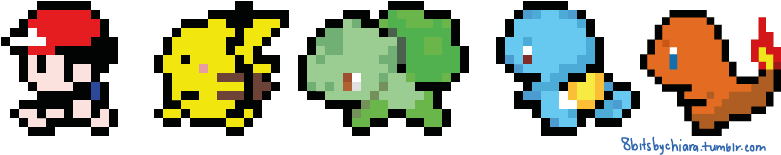 Pokemon Gen 1 8bitbychiara Gif - 8 Bit Pokemon Starters - Free ...