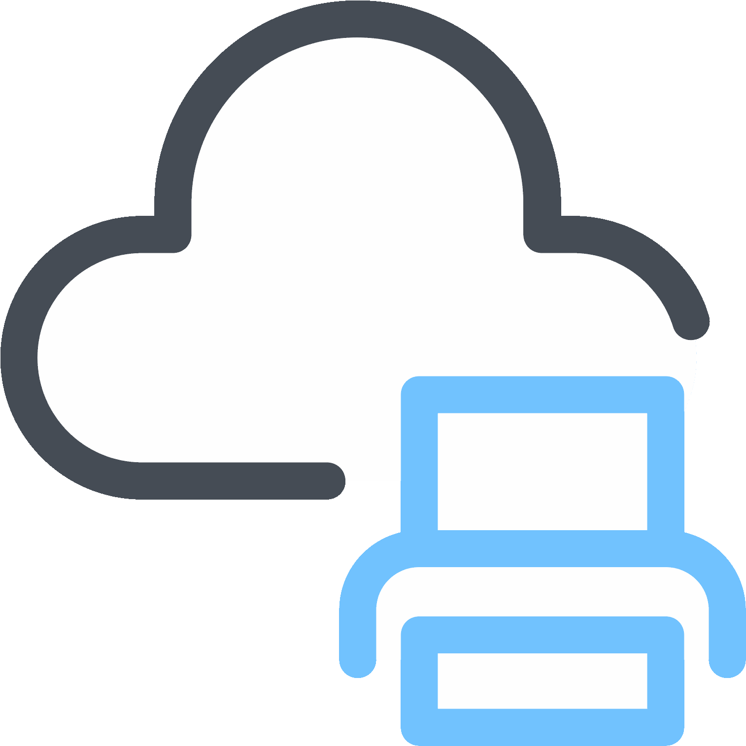 Download Cloud Print Icon - Icon PNG Image with No Background - PNGkey.com