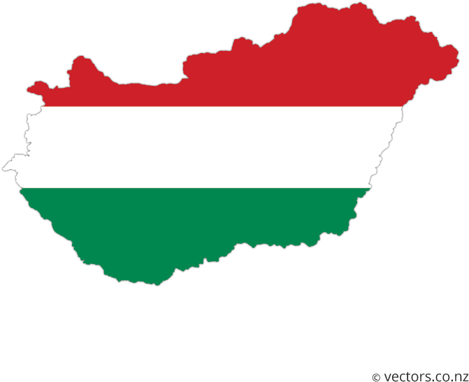 Flag Vector Map Of Hungary - Hungary Map And Flag - Free Transparent ...