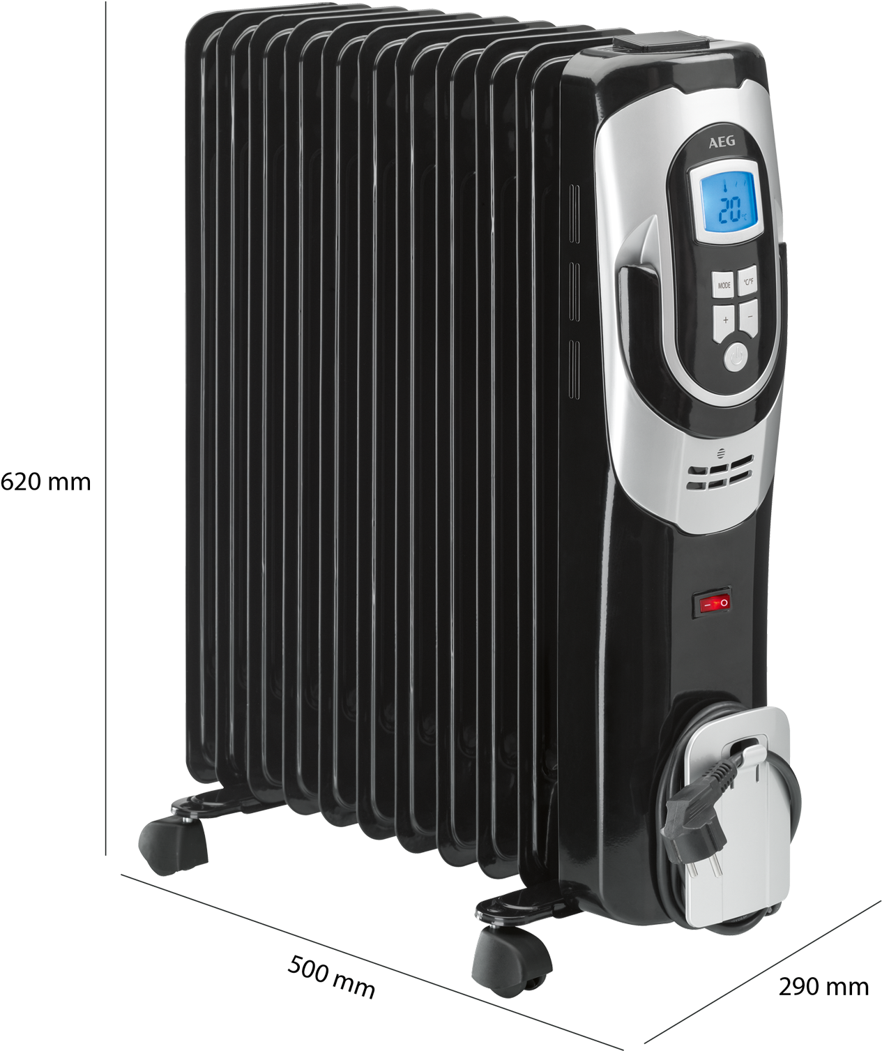 Download 11-fin Oil Radiator - Aeg Ra 5589 Electric Heater PNG Image ...