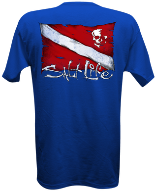 Download Salt Life Dive Flag And Skull Short Sleeve Tee - Salt Life PNG ...