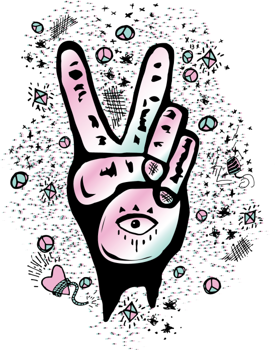 Peace Fingers - Illustration - Free Transparent PNG Download - PNGkey