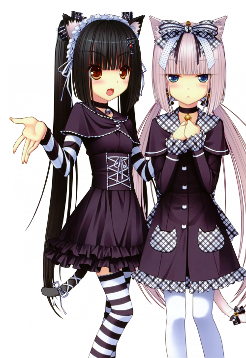 Download Manga Sayori Neko Works Vanilla And Chocola PNG Image with No ...