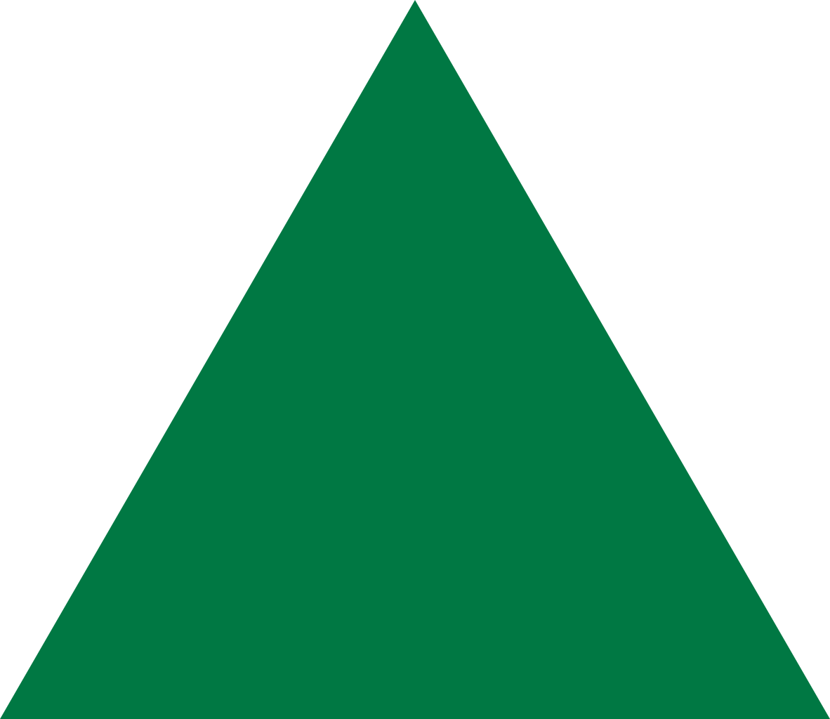 Download Green Equilateral Triangle Point Up - Green Triangle PNG Image ...