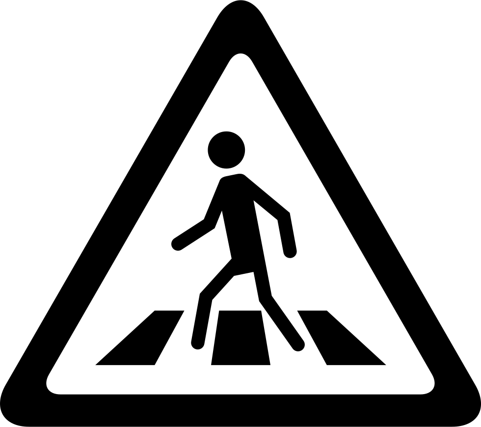 Download Crosswalk Signal Of Triangular Shape Vector - Crosswalk Sign ...