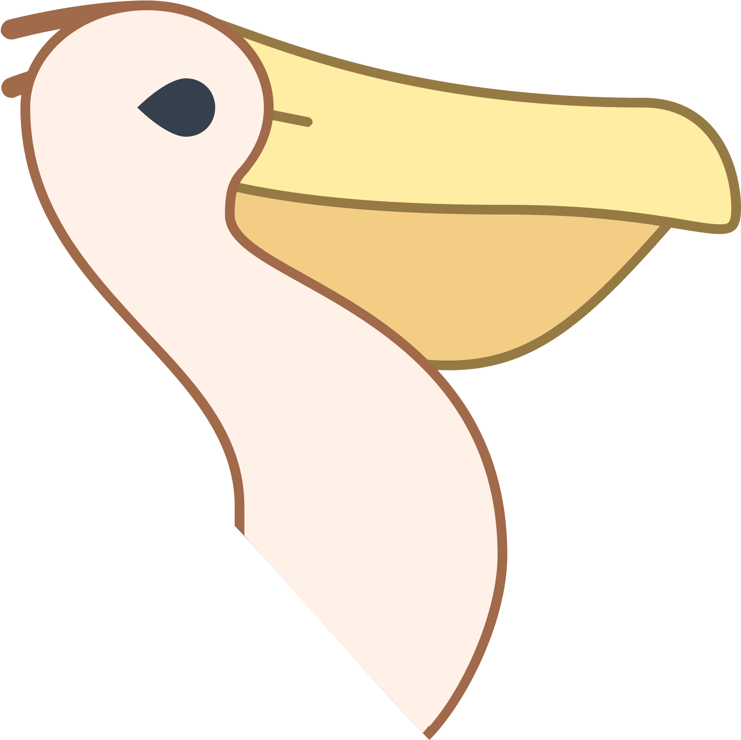 Download This Image Is Of The Head And Neck Of A Pelican - Pelican Icon ...