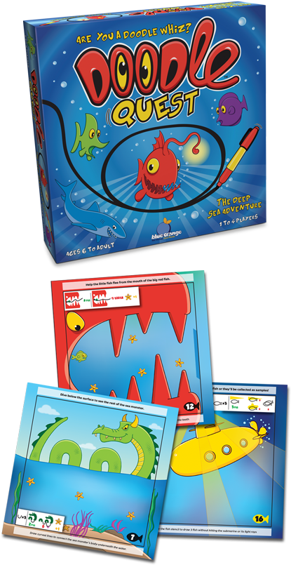 Download Doodle Quest Game - Blue Orange Doodle Quest Game PNG Image ...