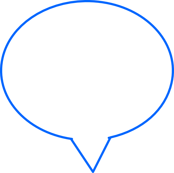 Download Blue Outline Speech Bubble PNG Image with No Background ...