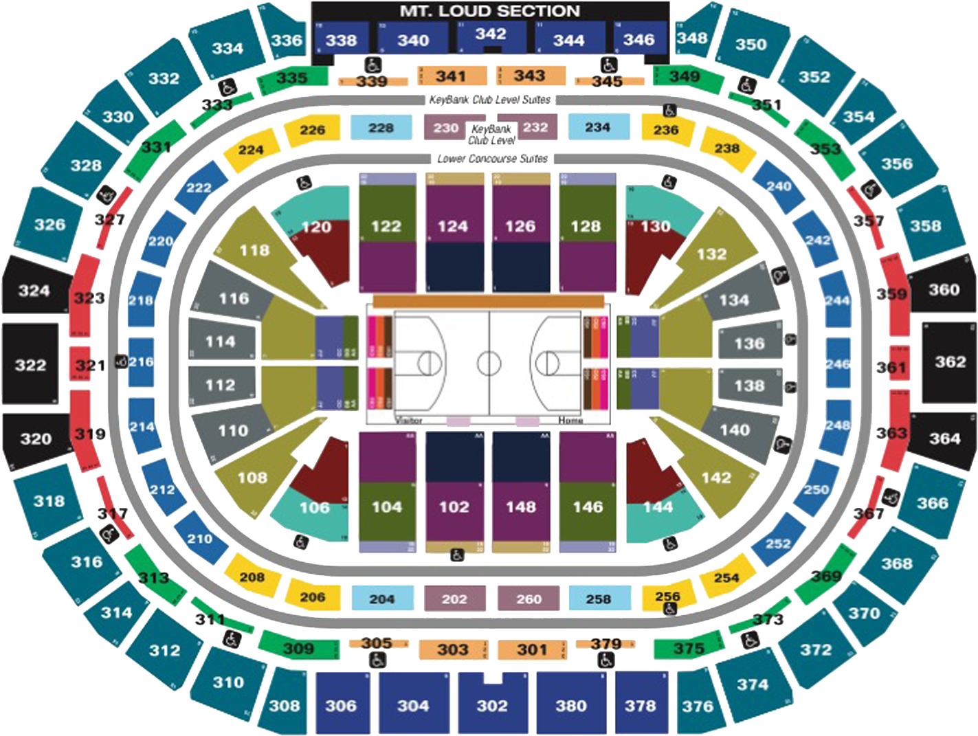 Download Denver Nuggets Pricing Map - Denver Nuggets Seating Chart PNG ...