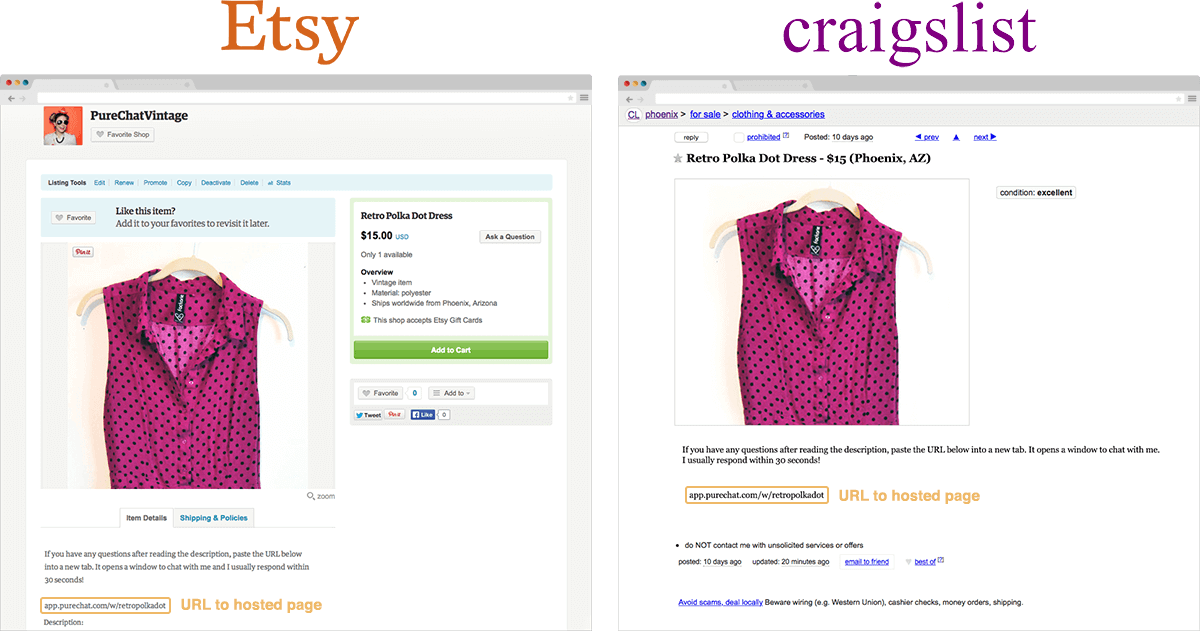 Download Chat On Craigslist And Etsy - Web Page PNG Image with No ...