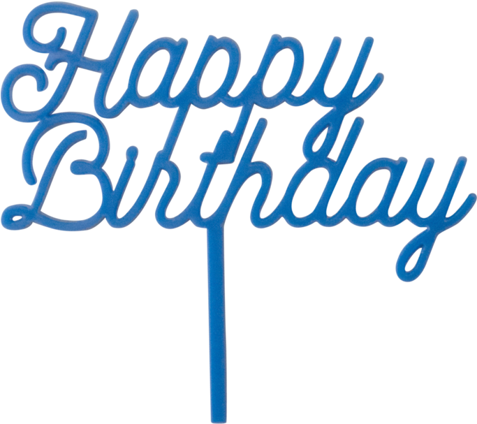 Download Happy Birthday Toppers Blue PNG Image with No Background ...
