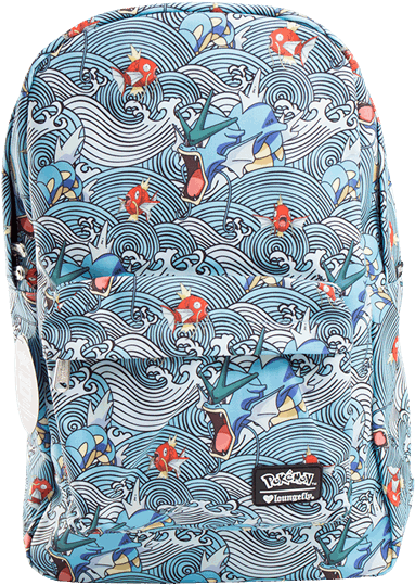 Download 1 Of - Pokemon Gyarados Magikarp Waves Backpack PNG Image with ...