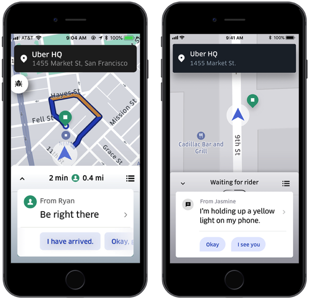 Download Uber Spotlight And Pre Written Messages - Uber Driver View PNG ...