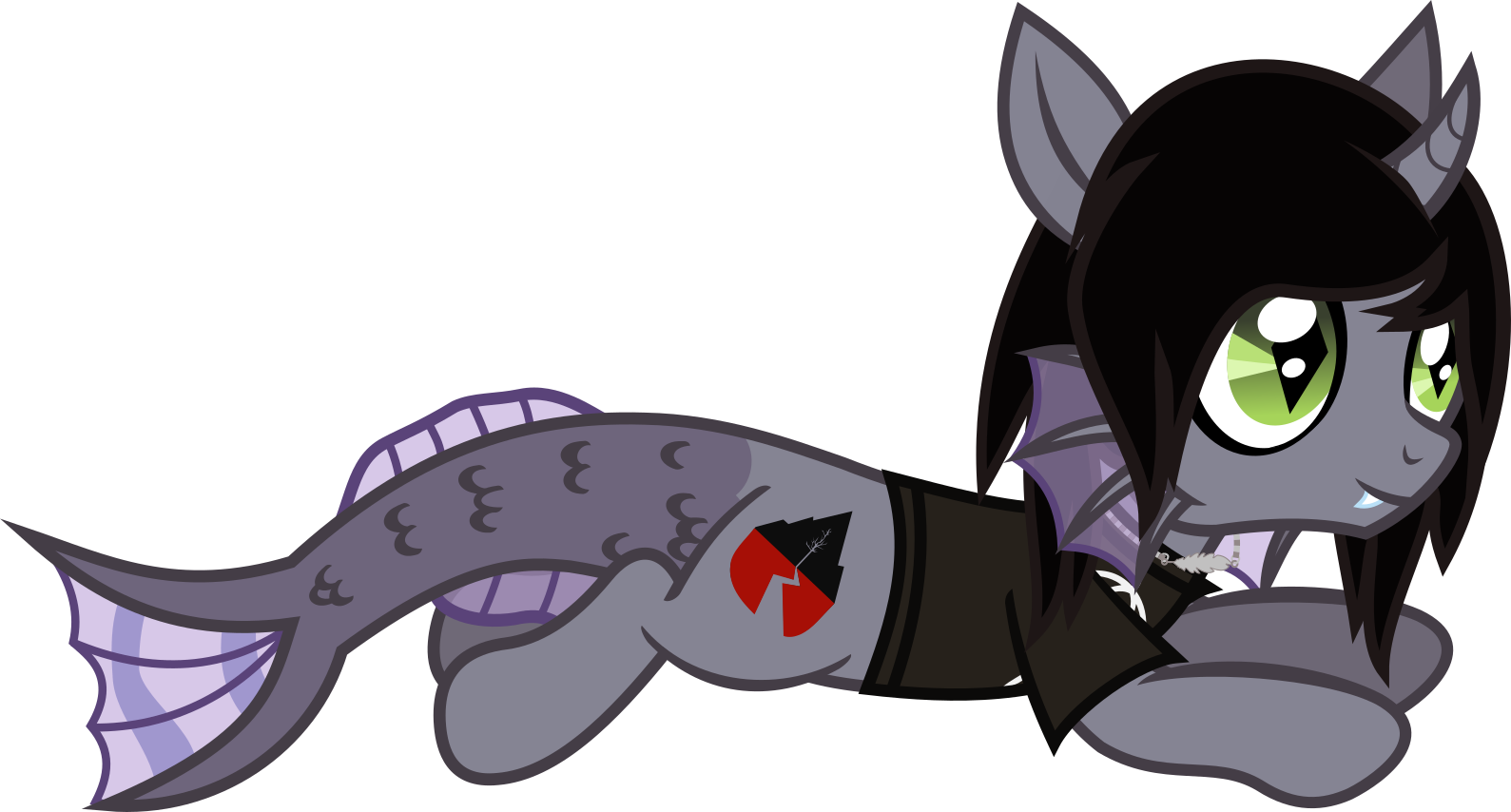 Download Curved Horn, Derpibooru Exclusive, Eyeliner, Fangs, - Emo Fish ...