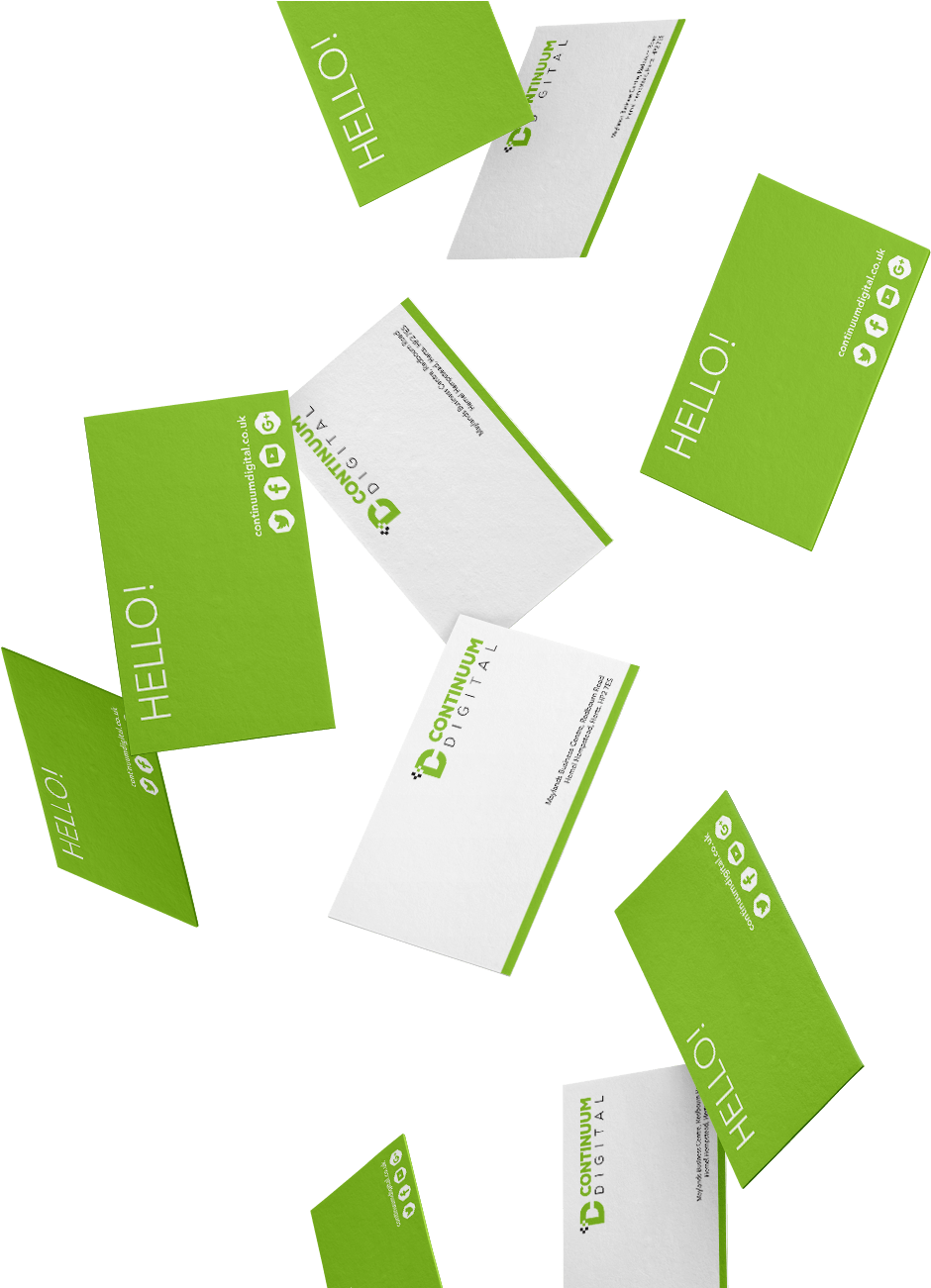 Continuum Digital Green Business Cards Falling - Falling Business Card ...