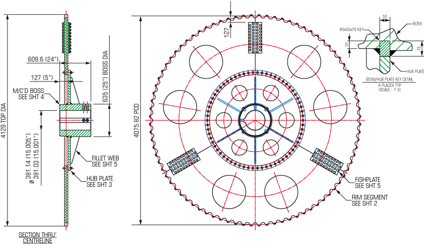 Download Specialist Sprockets - Chain Wheel Drawing Technical PNG Image ...