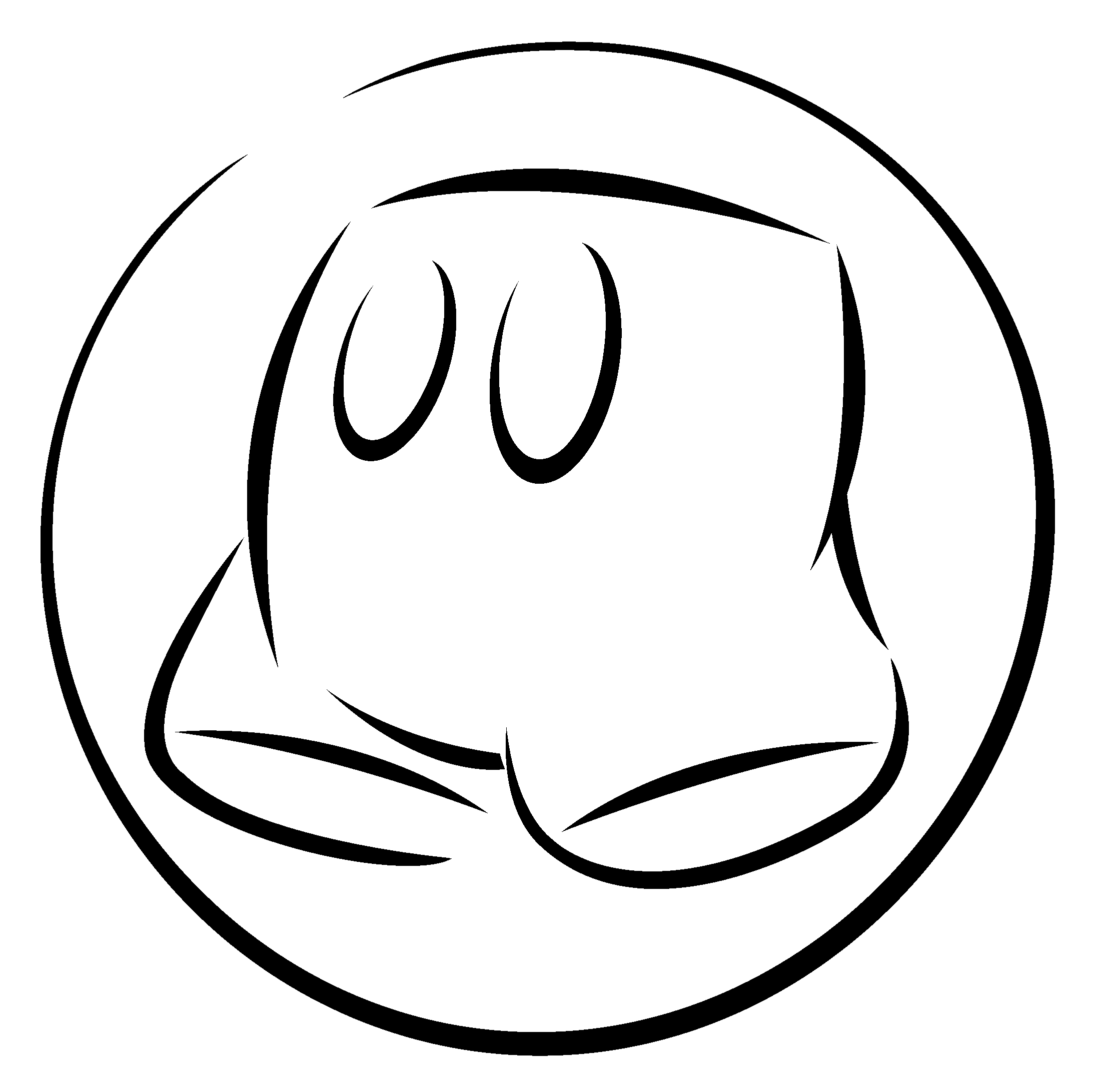 Mickey Mouse Logo Black And White - Line Art - Free Transparent PNG ...