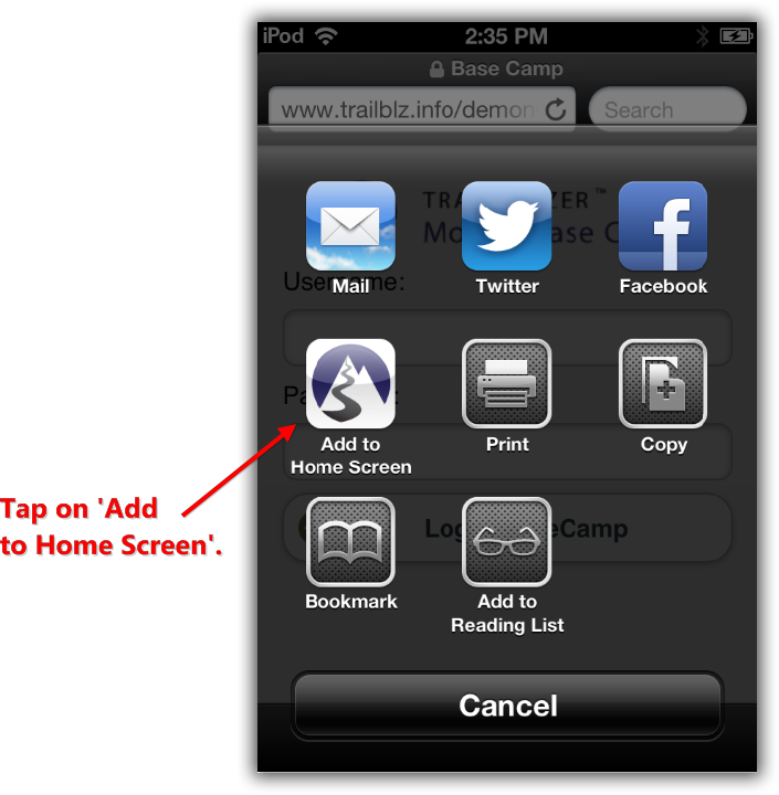 Download 4) Tap The Add To Home Screen Button - Iphone 4 PNG Image with ...