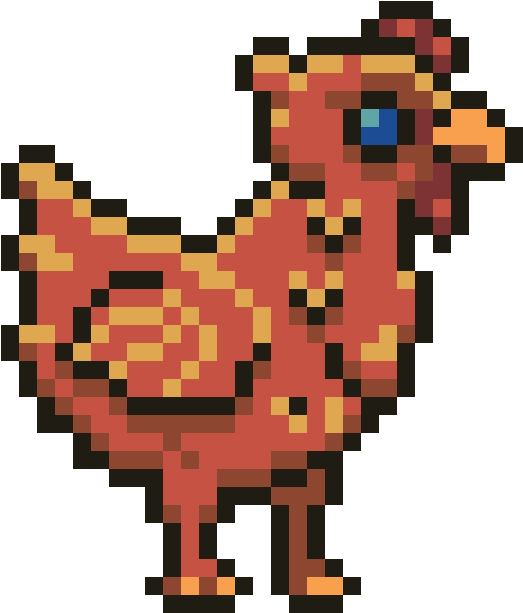 Download Pixelated Chicken Walking Strange Focus Attention E - Chicken ...