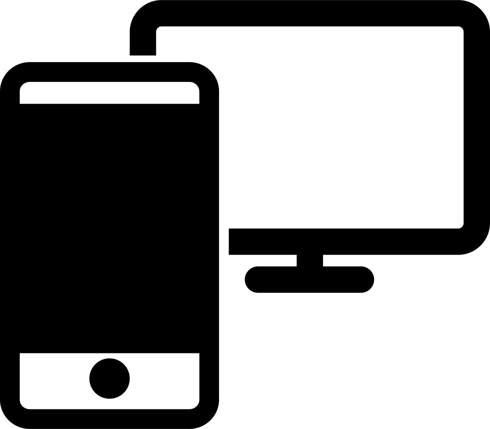 Download Mobile Phone And Computer Screen Comments - Tv And Mobile Icon ...