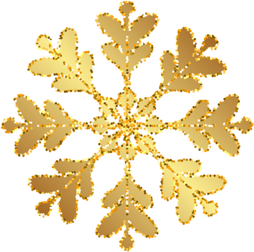 Download Gold Snowflake Transparent Clip Art Image - Gold Snowflakes ...