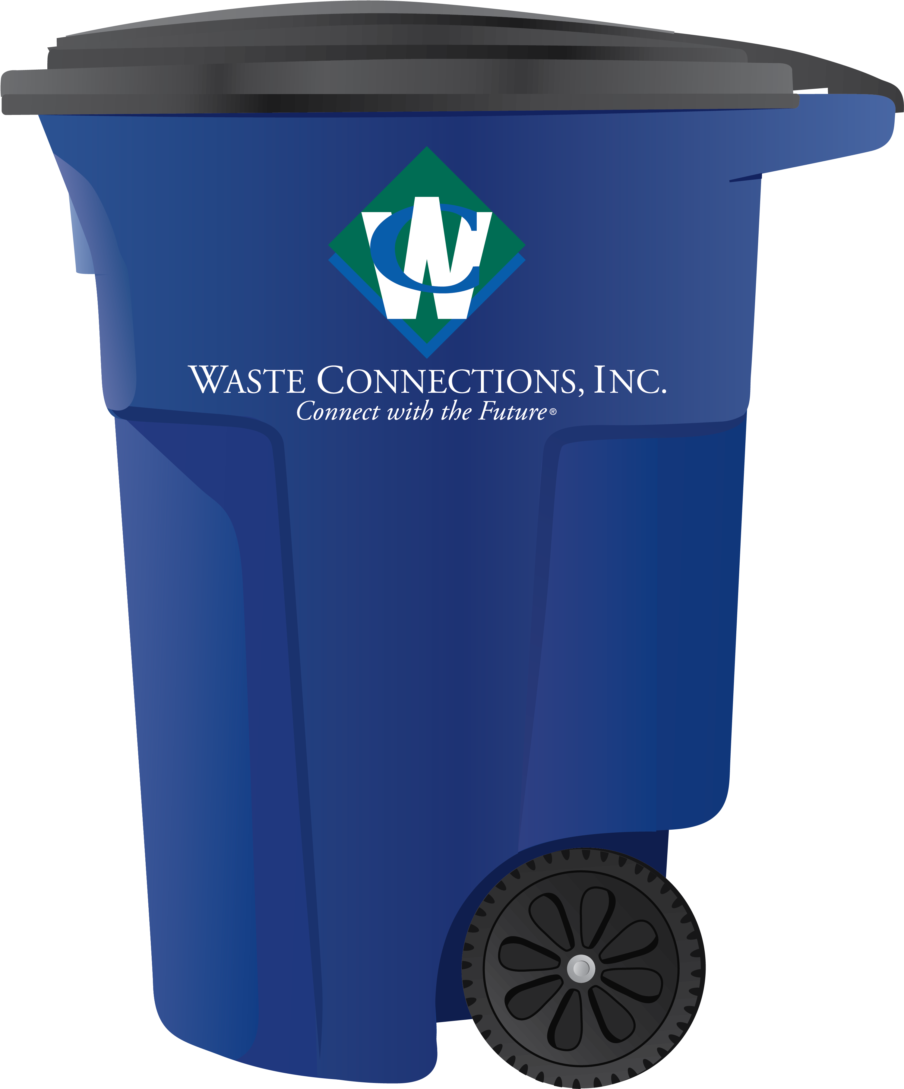 Download Residential Blue Cart - 96 Gallon Waste Connections PNG Image ...