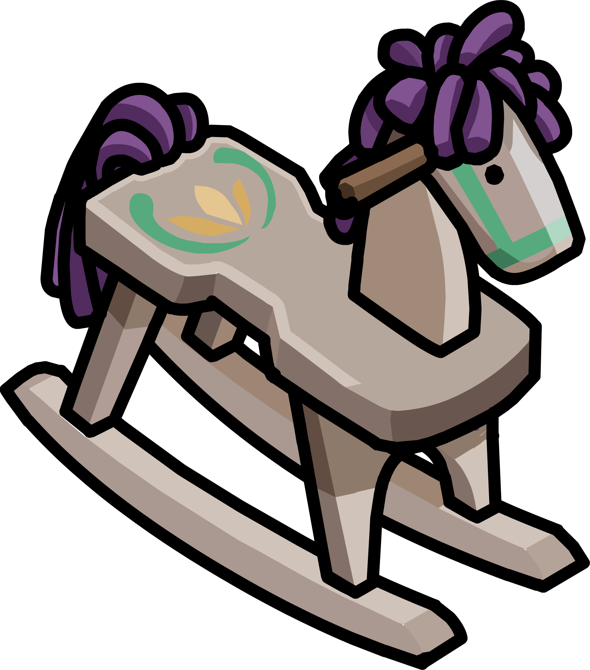 Download Painted Rocking Horse Icon - Club Penguin Rocking Horse PNG ...