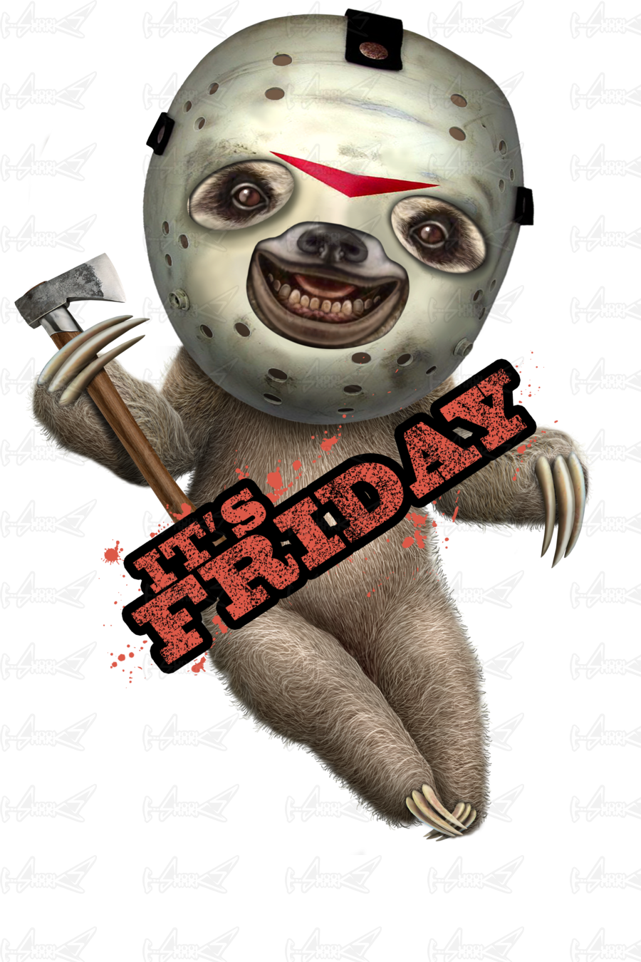 Download It Is Friday Sloth - T-shirt PNG Image with No Background ...