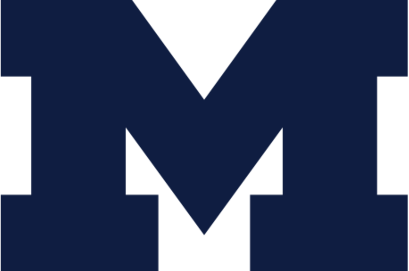 Michiganm Nvy - Michigan Blue Block M - Free Transparent PNG Download ...