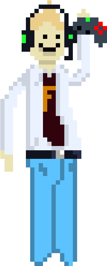 Download The Happy Guy Gamer White With A F And A Gamepad - Video Game ...