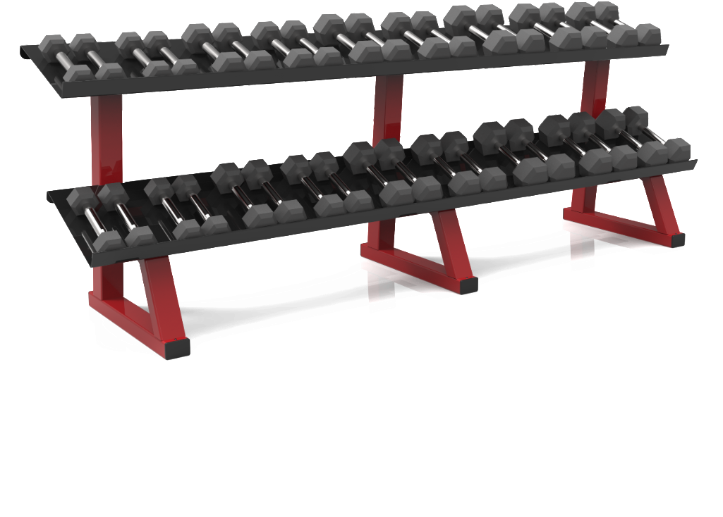 Download Dynamic 2 Tier Hex Dumbbell Rack - Dumbbell PNG Image with No ...