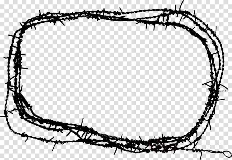Barbed Wire Frame Png Clipart Barbed Wire - 8' Barbed Wire - Free ...