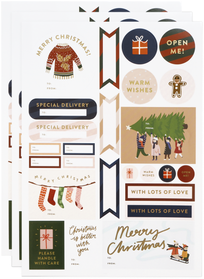 Holiday Sticker Labels Holiday Sticker Labels - Sticker - Free ...