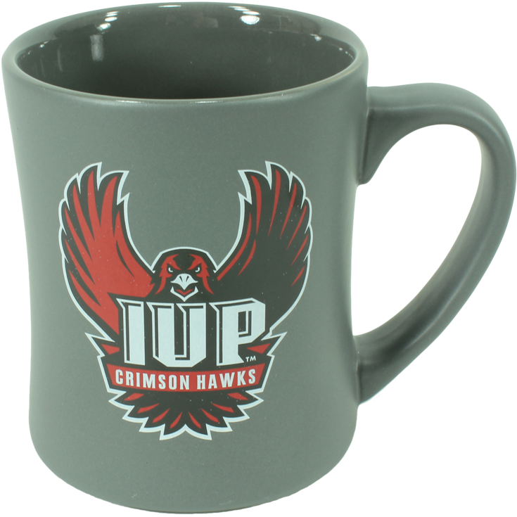 Download Mug, Grey Matte, Full Hawk Logo - Iup Crimson Hawks PNG Image ...