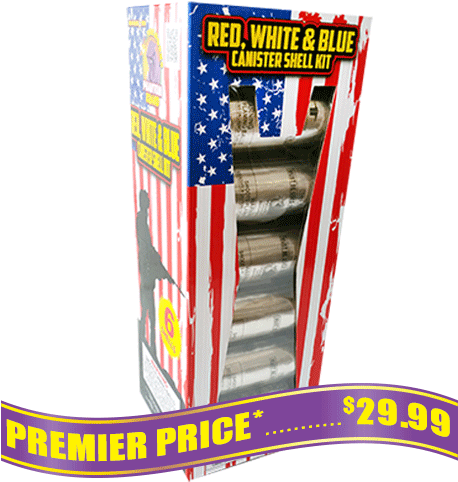 Red, White And Blue Canister Shell Kit - Phantom Fireworks Chino - Free ...