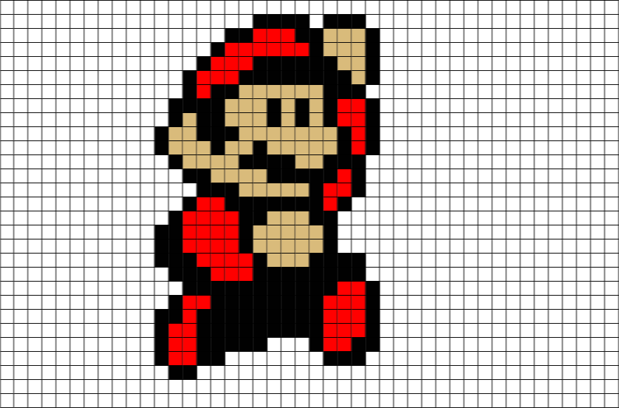 8 Bit Mario Pixel Art Download - Pixel Pals - Super Mario - Mario ...