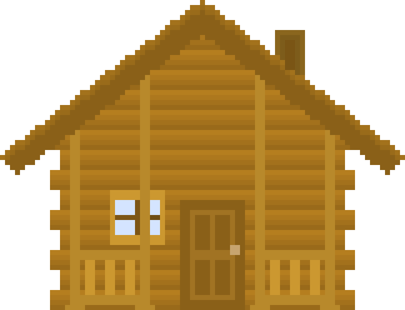 Download Log Cabin - Log Cabin Pixel Art PNG Image with No Background ...