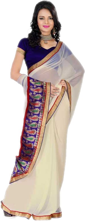 Download Model In Saree Png Transparent - Indian Sari Png PNG Image ...