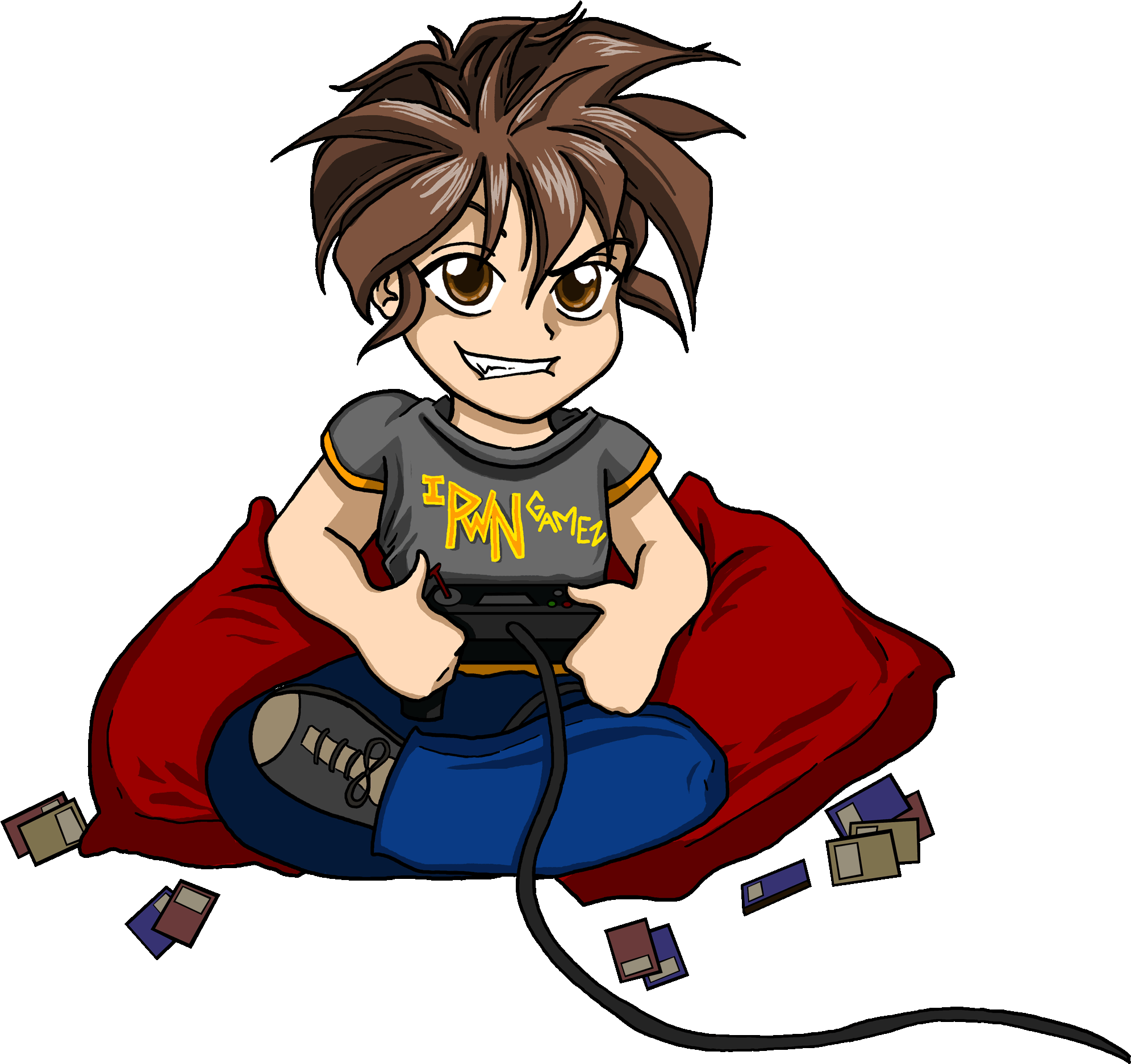 Anime Boy Clipart Gamer - Transparent Anime Boy Gaming - Free ...