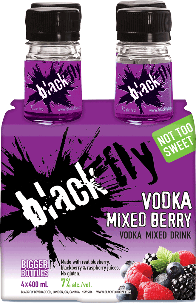 Download Black Fly Mixed Berry - Black Fly Vodka PNG Image with No ...